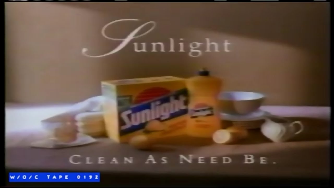 Sunlight Dish Soap Commercial - 1992 - YouTube