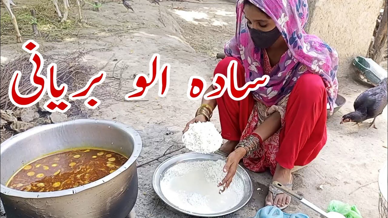 Sada Aalu biryani recipe | village life of Pakistan | sadam vlogs - YouTube
