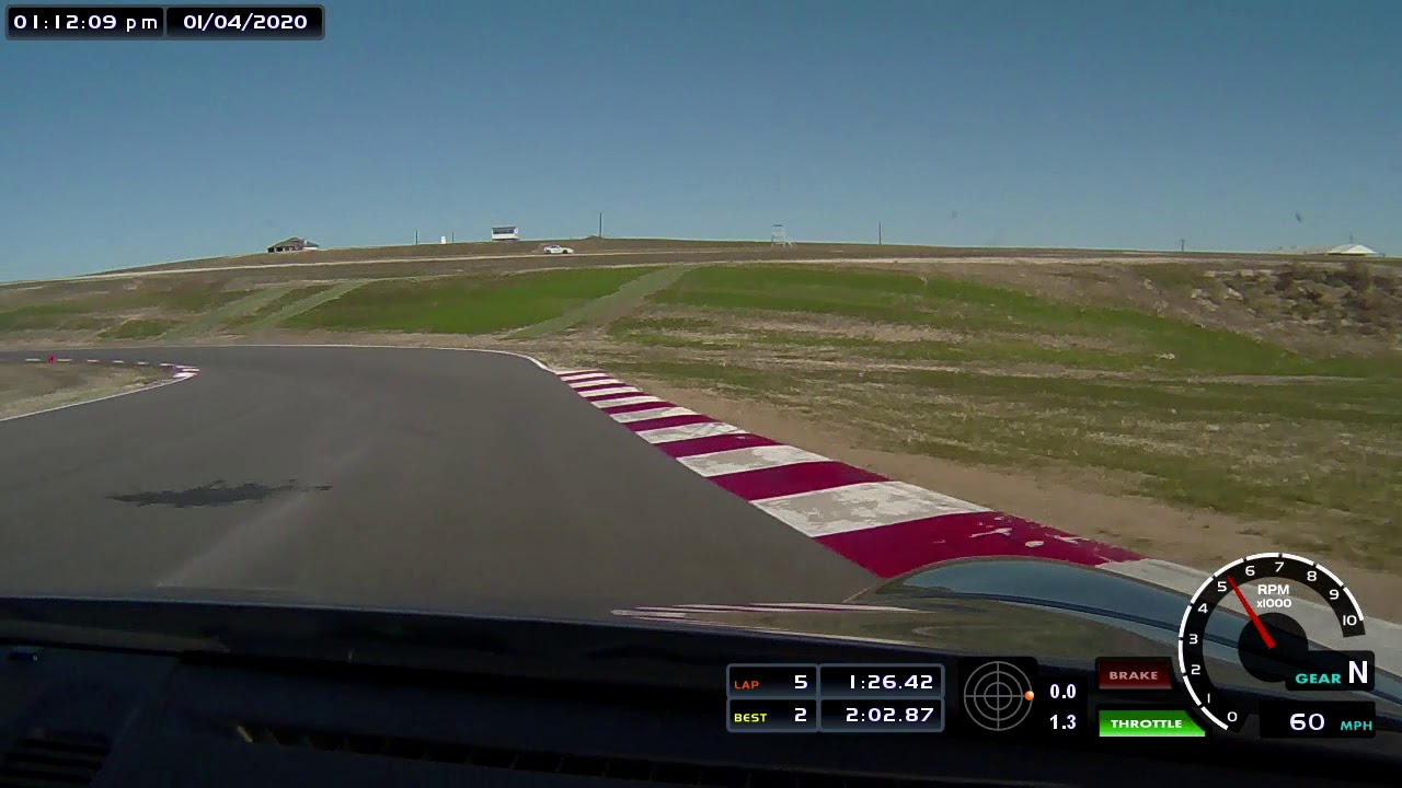 Eagles Canyon Raceway (ECR) 2.7 mile track in Porsche GT3, various laps ...