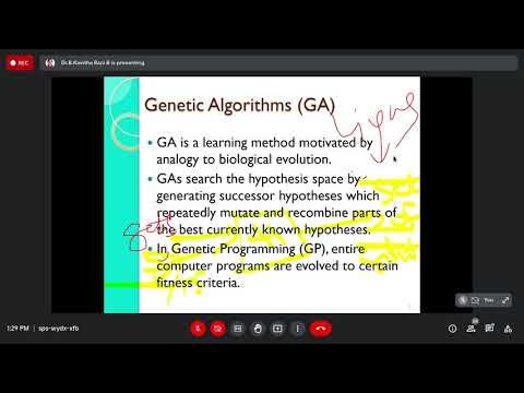 Machine Learning(ML) Subject Genetic Algorithms Concept Jntuh Lecture Part 41 - YouTube