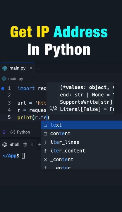 Get Ip Address In Python Python Programming Softlinks Softwaredevelopment Youtube