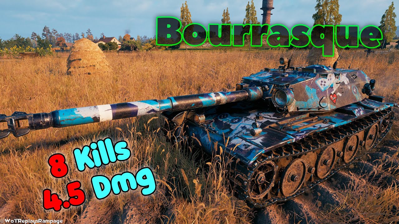 Bat.-Châtillon Bourrasque - 8 Frags 4.5K Damage, Master by player love_you_all - YouTube