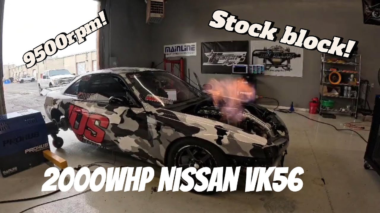 VK56 Powered 240SX makes 1966whp! - YouTube