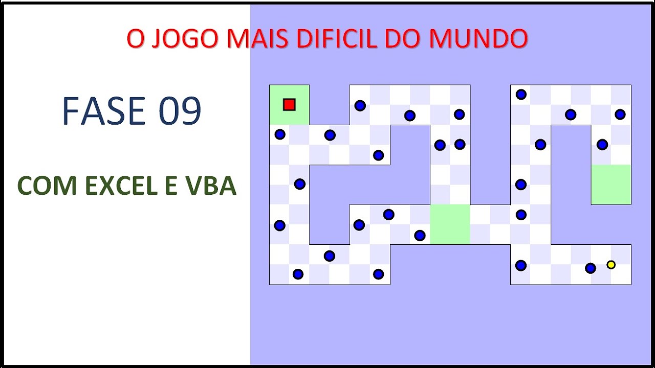 Jogos no Excel - O jogo mais difícil do mundo - fase 09 (layout) - YouTube