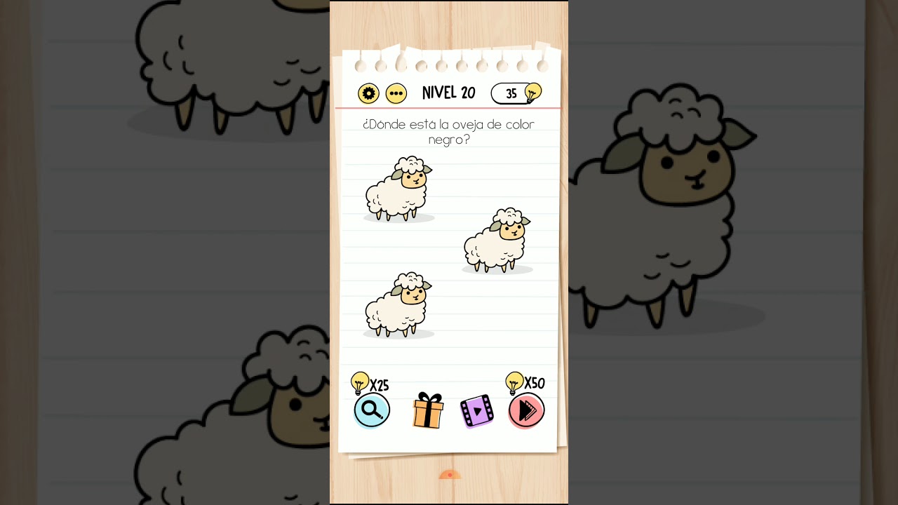 Brain test dónde está la oveja de color negro nivel 20 - YouTube