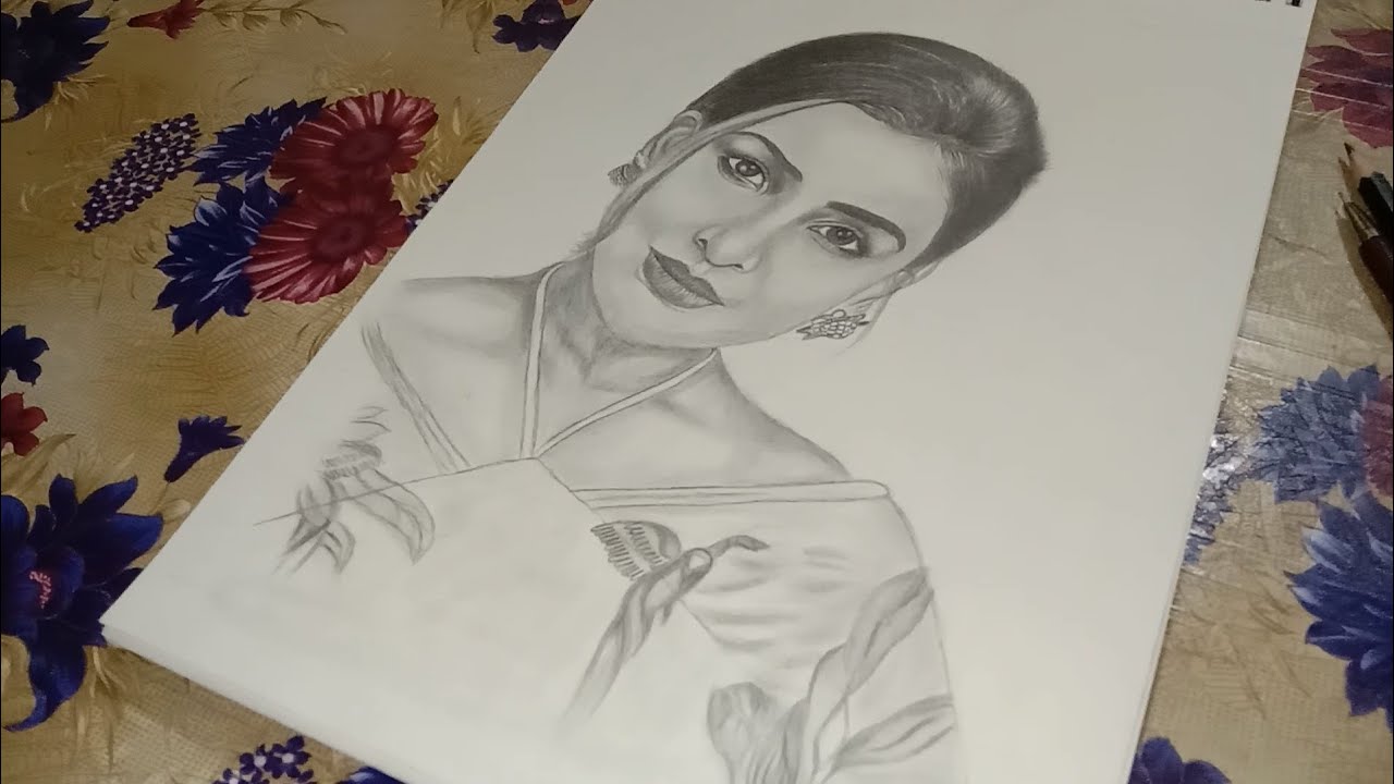 Actress Samantha drawing tutorial | Samantha easy pencil drawing | How ...