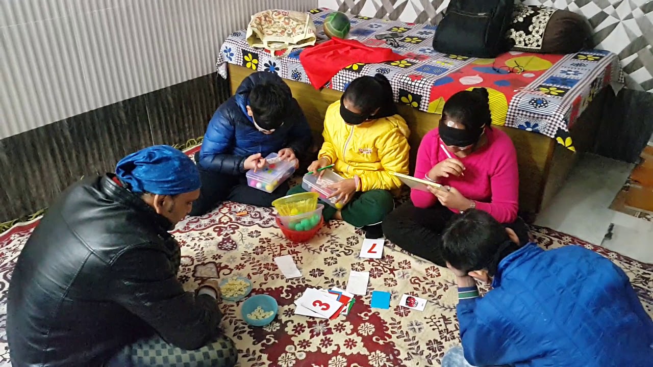 Kids Playing Tambola with Blindfold at Divine Point Midbrain Class ...
