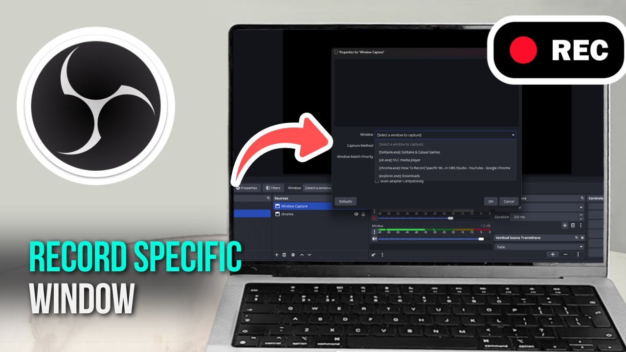How To Record Specific Window in OBS Studio - YouTube
