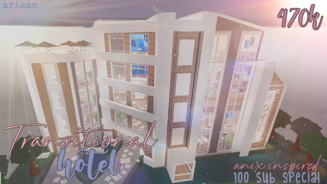 Bloxburg | Transitional Hotel Speedbuild (Anix Inspired) | Arizen - YouTube