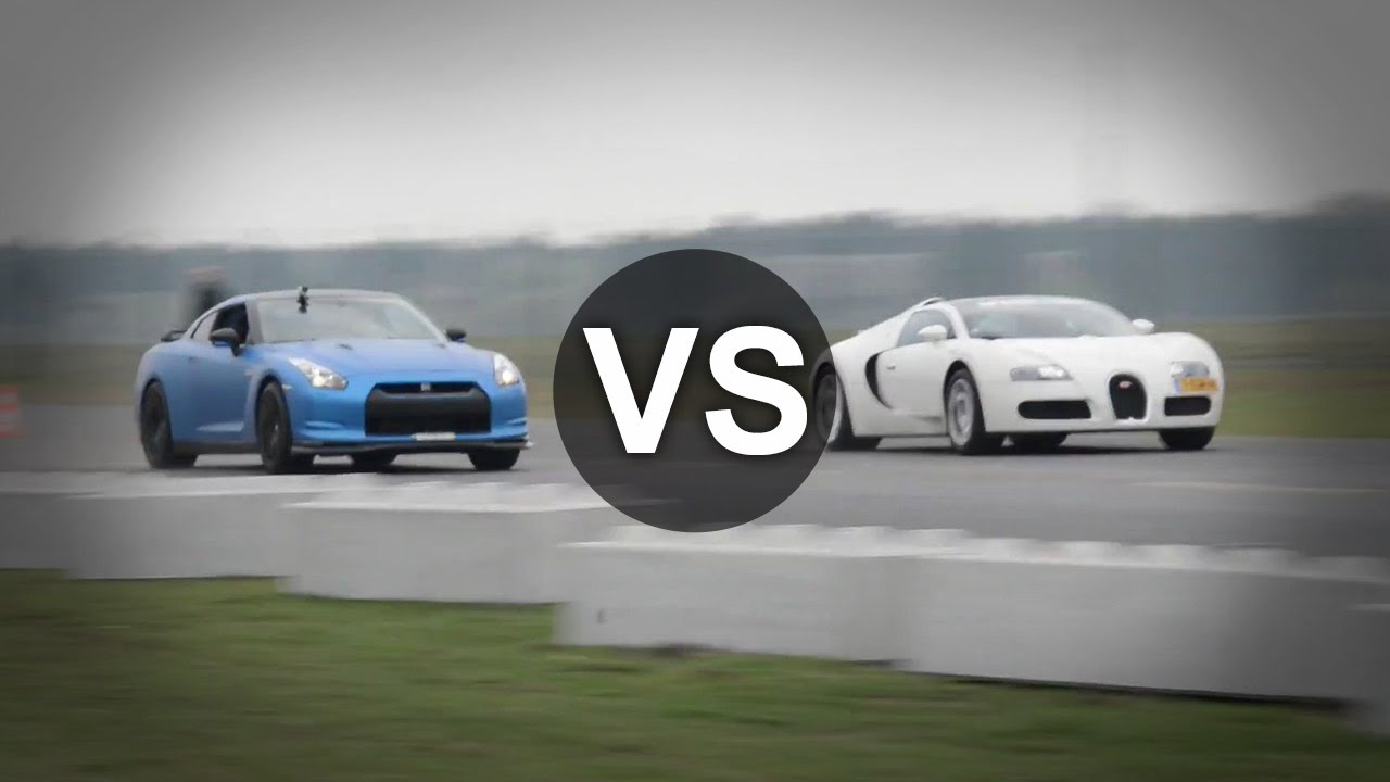 Bugatti Veyron Vs Nissan GT-R, Porsche 911, Bugatti Veyron Drag Race ...
