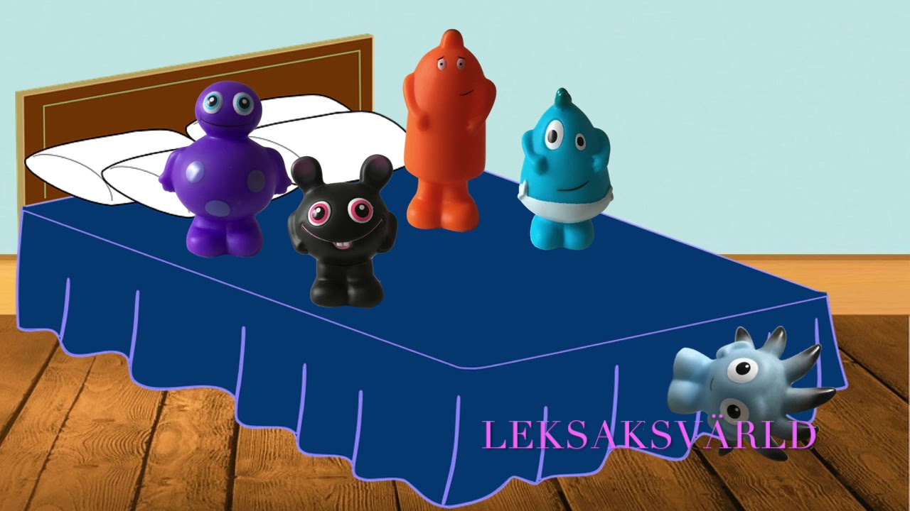 Babblarna hoppade i sängen! Lek och lär med Babblarna! Barnvisa för ...