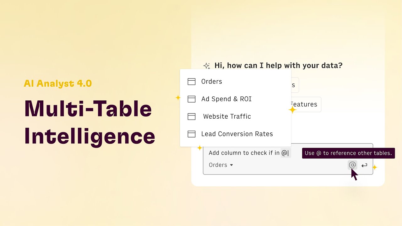 AI Analyst 4.0 - MultiTable Intelligence - YouTube