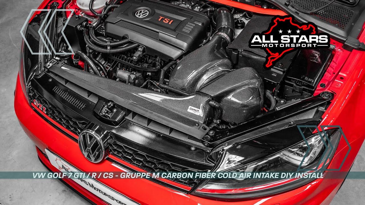 VW Golf 7 GTI / R / CS - GRUPPE M Carbon Fiber Cold Air Intake DIY ...