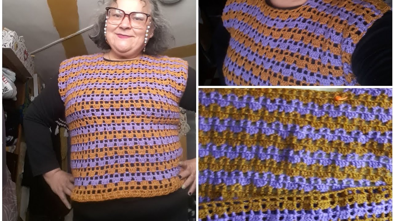 BLUSA DE CUADROS 💓SÚPER FÁCIL!! /CON RESORTE SE CONVIERTE EN UN CHALECO 👍😊 - YouTube