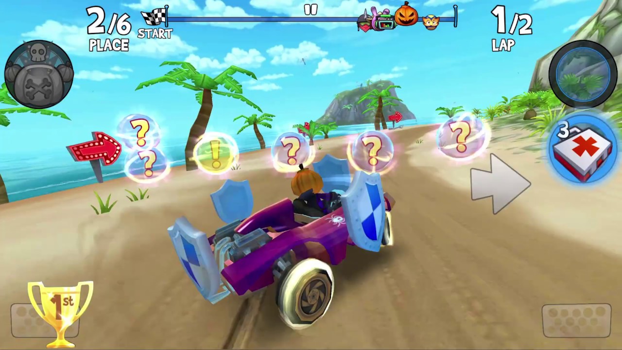 Racing All shortcuts Mr.happy || Beach Buggy Racing 2 - YouTube