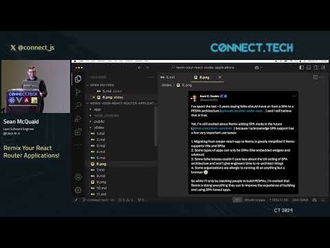 Connect.Tech 2024 - Sean McQuaid - Remix Your React Router Applications