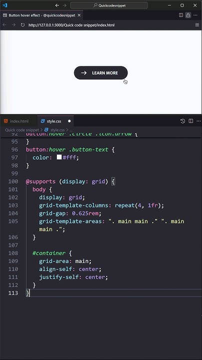 Day 3 😎 Css Learn More Button Animation Coding Websitedevelopment Cssbutton Css Youtube