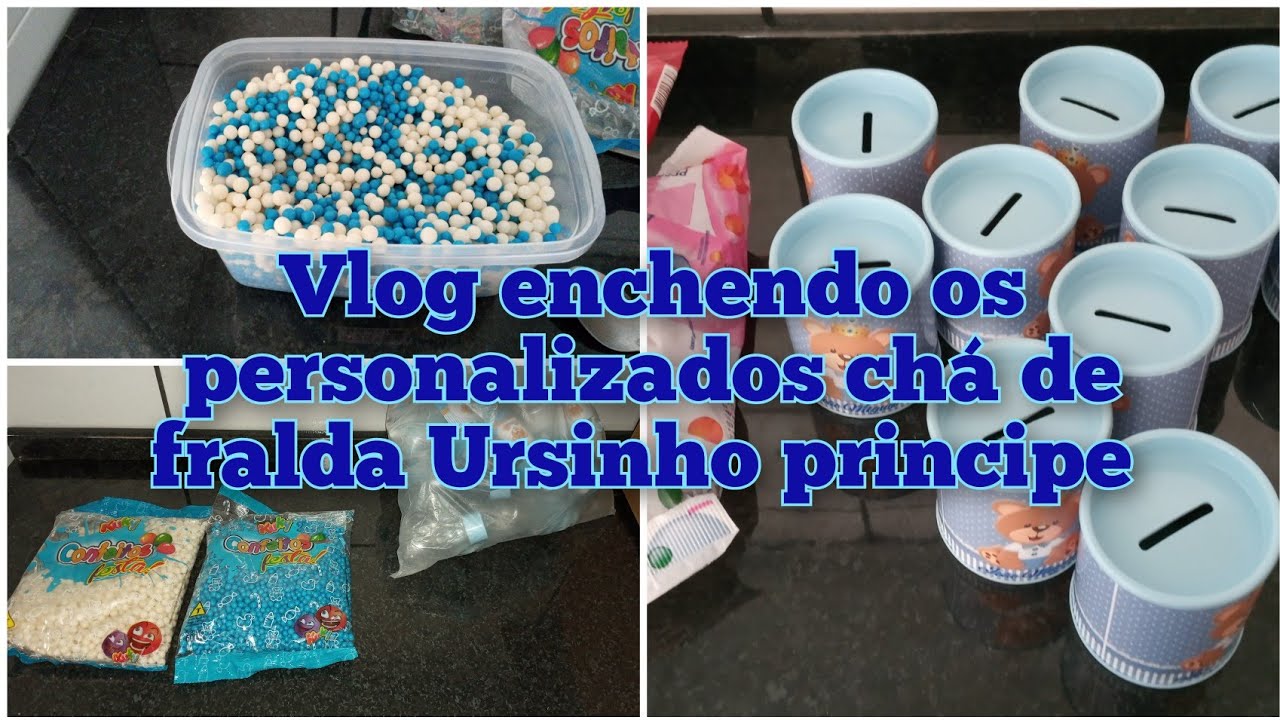 Prepatativos cha de fralda Ursinho principe vlog enchendo os ...