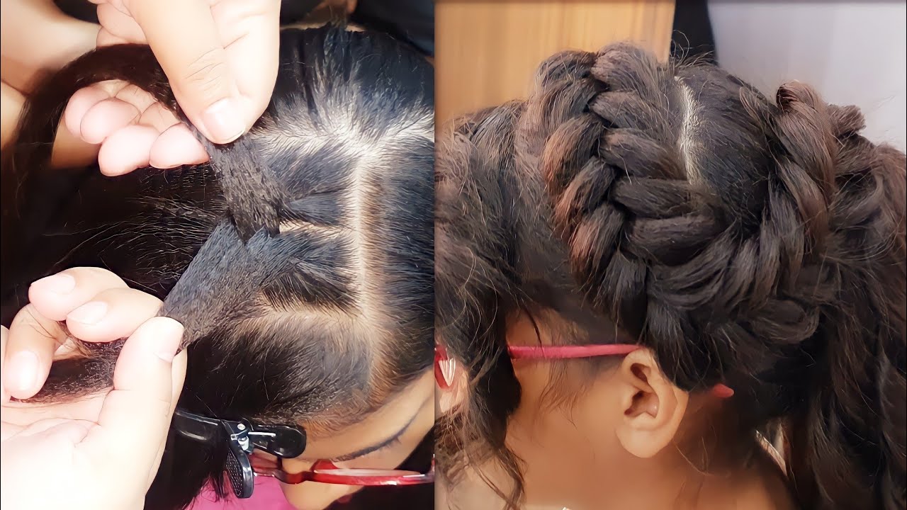 Quick And Easy Braided Hairstyle With Easy Steps For Beginners - YouTube