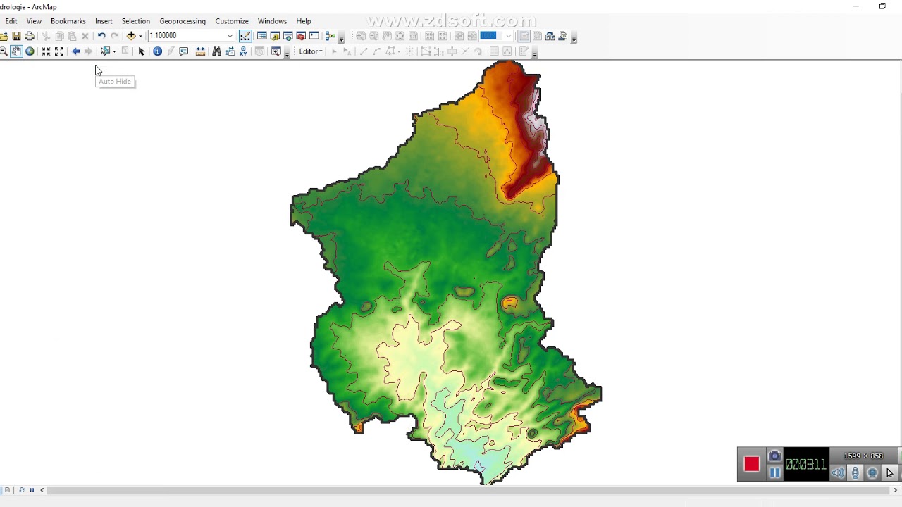 Carte topographie Arcmap - YouTube