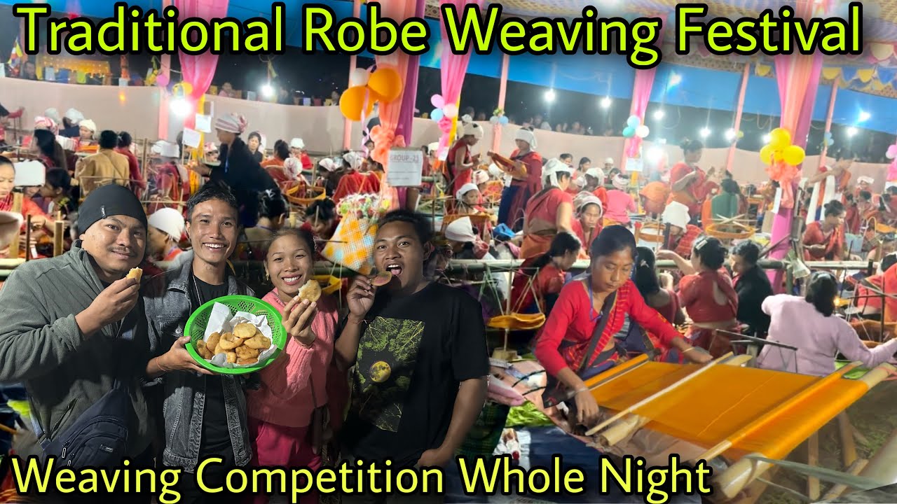 Traditional Robe Weaving Festival || Weaving Competition Whole Night ...