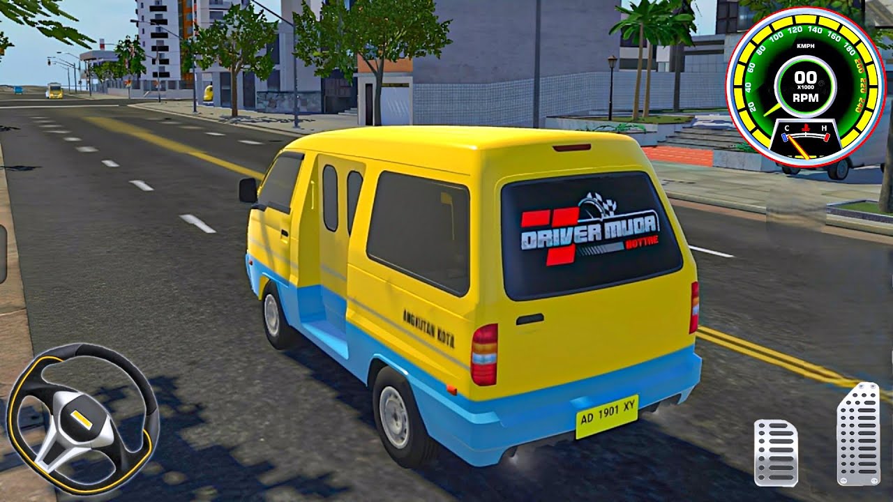 New Van MiniBus Driving Simulator - Indonesian Angkot Van Driver ...