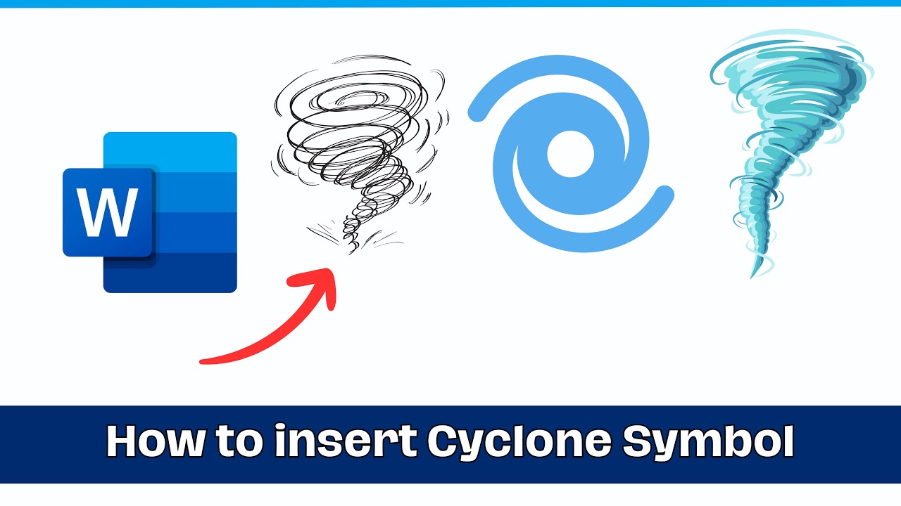 How to insert Cyclone Symbol in MS Word - YouTube