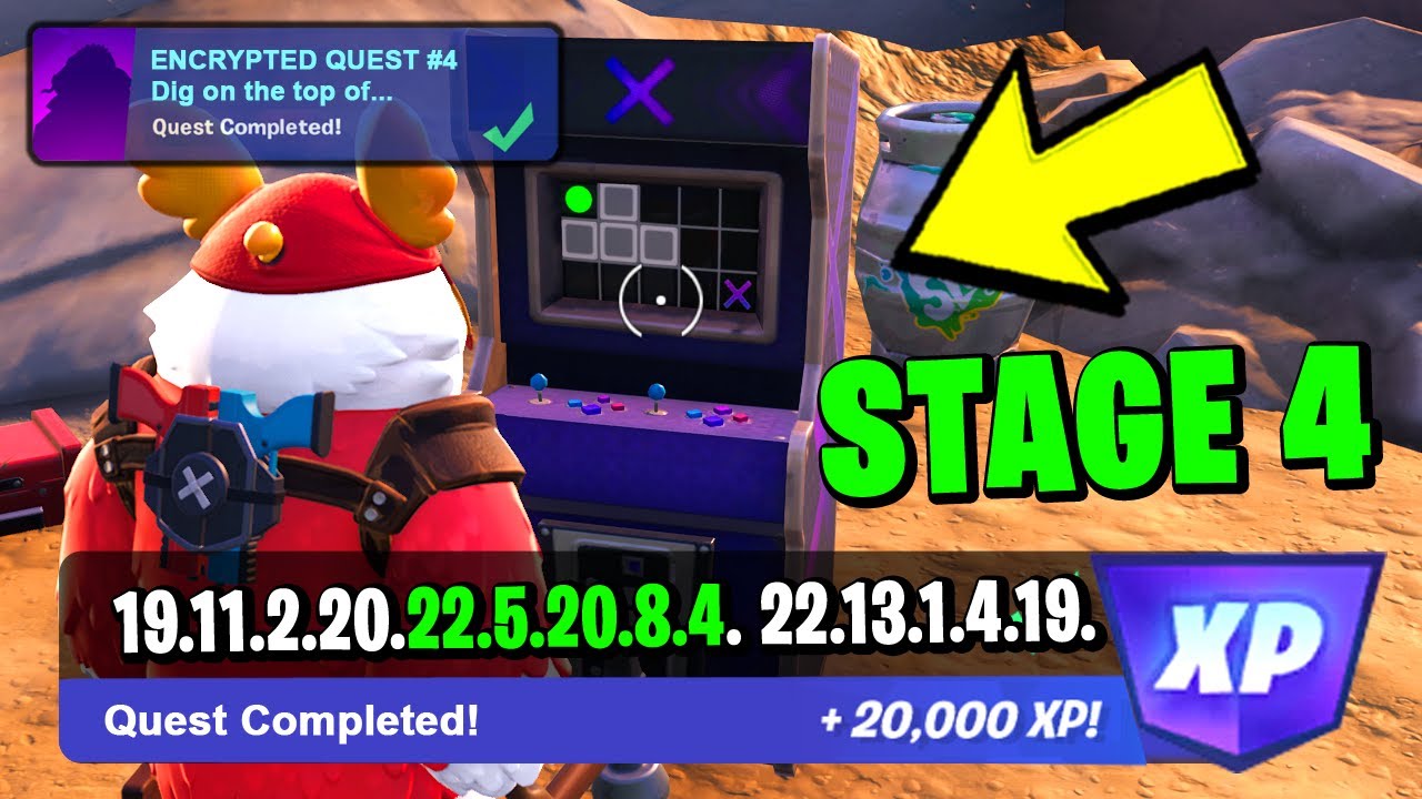 Fortnite Complete Encrypted Cipher Quest #4 - 19.11.2.20.22.5.20.8.4 ...
