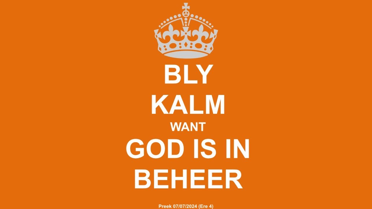 2024-07-07 Dan 7:9-14 God is in beheer! - YouTube