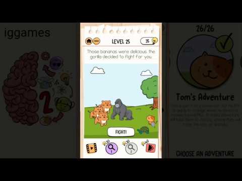Brain Test 2 Level 25 Tom's Adventure - YouTube