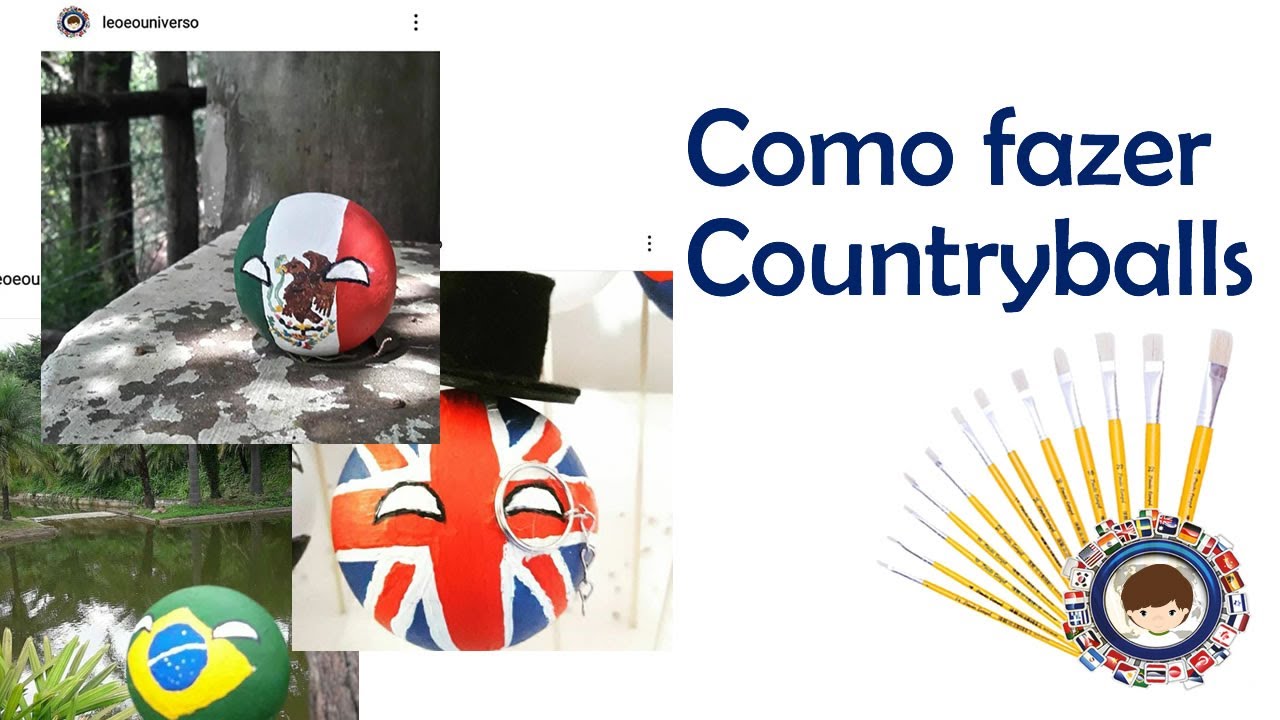 Como fazer uma countryball | How to make countryballs - YouTube