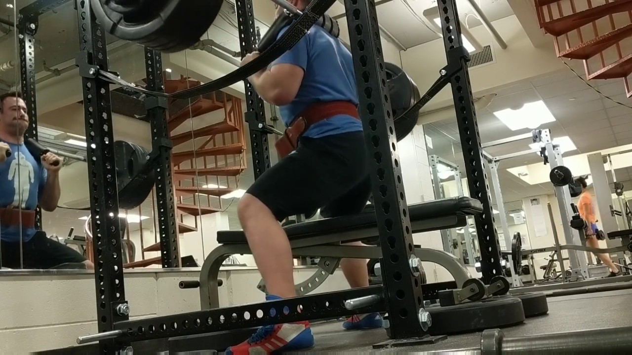 525 SSB Box Squat - Rest Day - YouTube