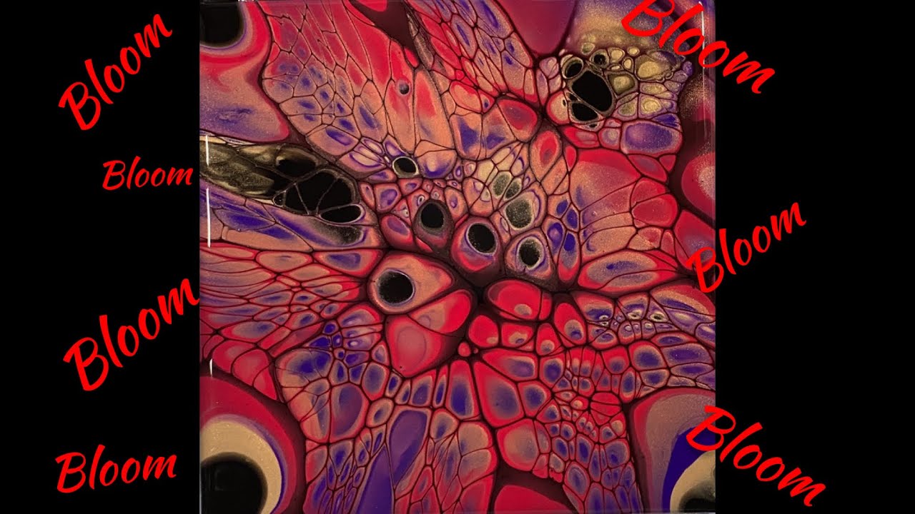 (654) Bloom Technique, with a Black Pillow, You Must See, This Acrylic ...