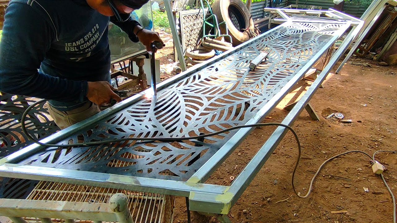 Reling Tangga Besi Plat Cutting, Cara Membuat Reling Tangga, Bengkel ...