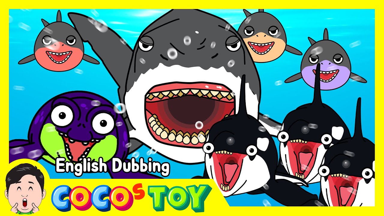 En DubbingㅣA baby great white shark became a villainㅣsharks & whales ...