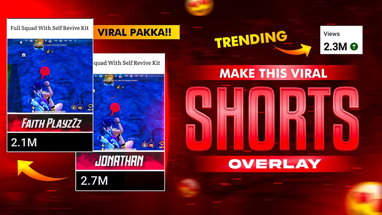 Make This Viral 🔥 Vertical Shorts Overlay | How to Make Shorts Overlay ...