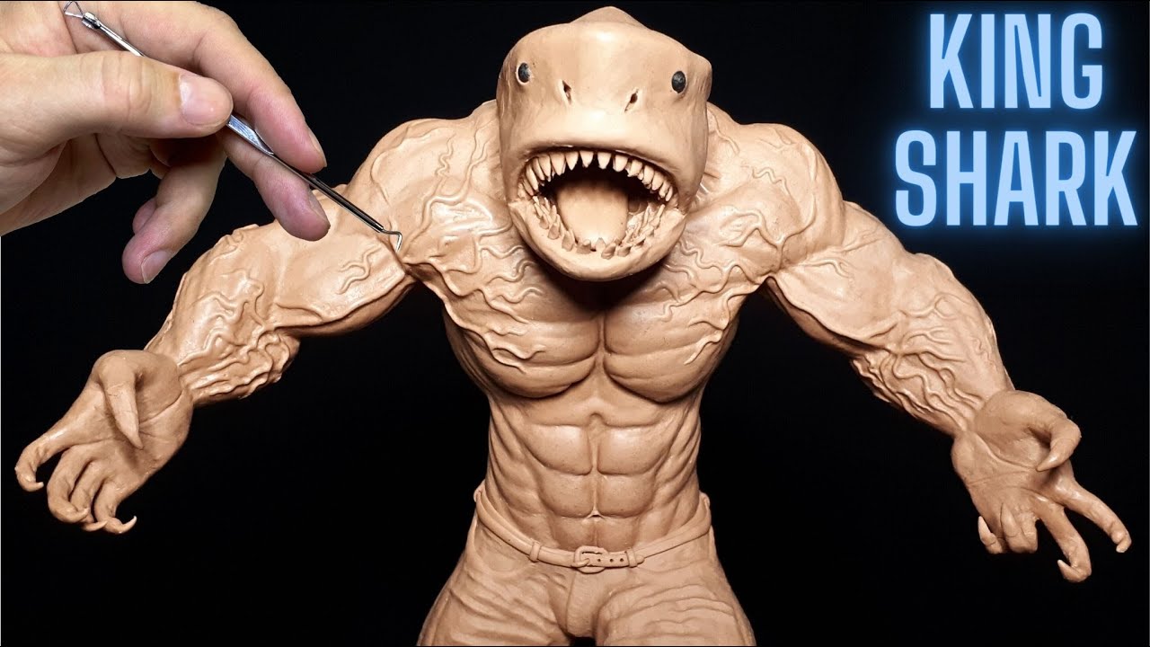 Sculpting KING SHARK from SUICIDE SQUAD / Timelapse - YouTube