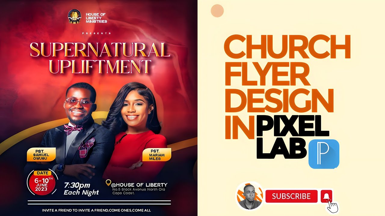 Trending Church flyer design using smartphone Pixellab || Pixellab Tutorials - YouTube