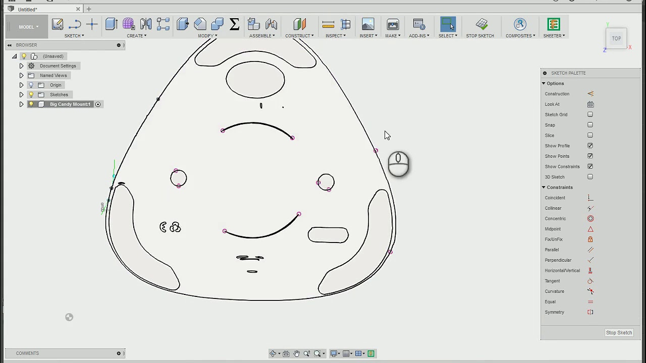 Big Candy Corn Proximity Sensor Switch Mount in Fusion 360 - YouTube