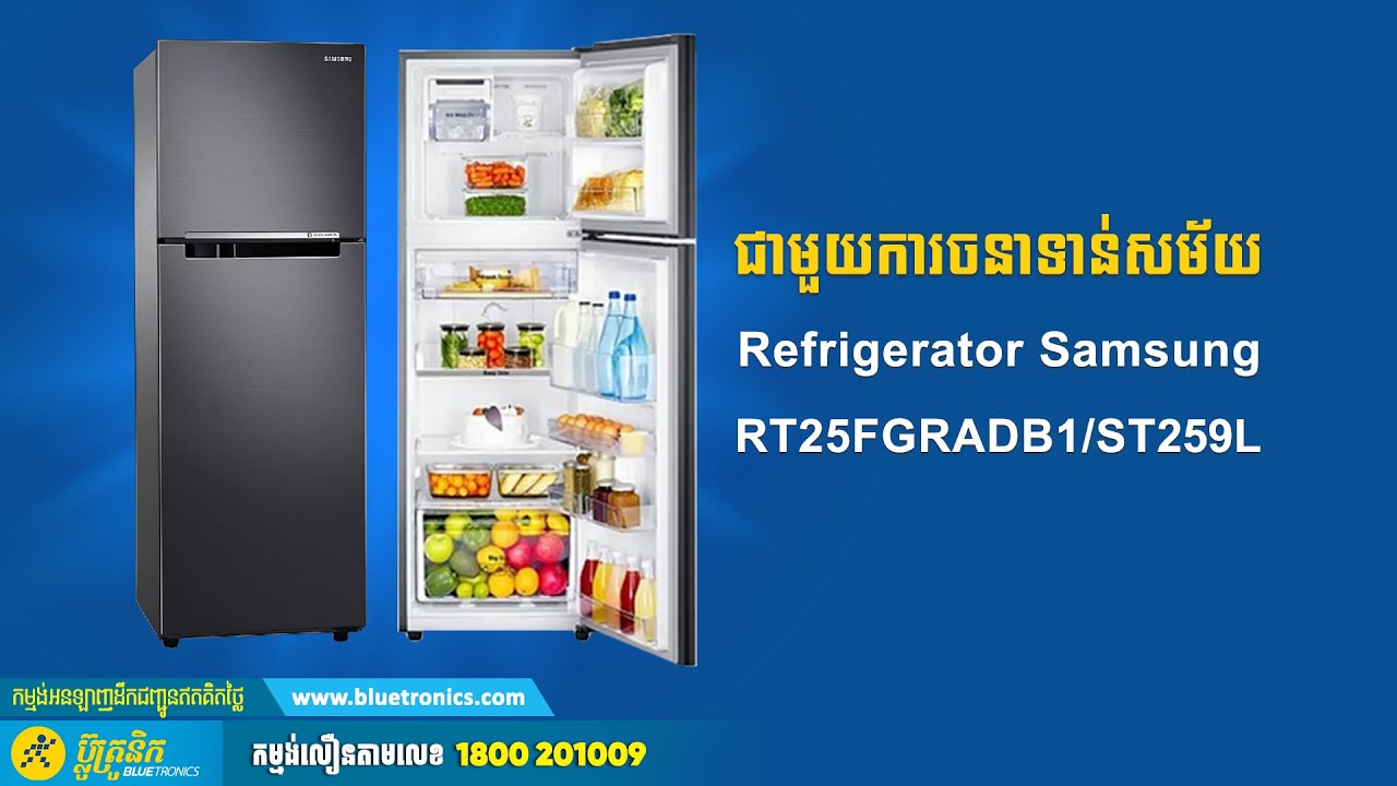 ទូរទឹកកក Samsung RT25FGRAB1/ST 259L | Review | Bluetronics - YouTube
