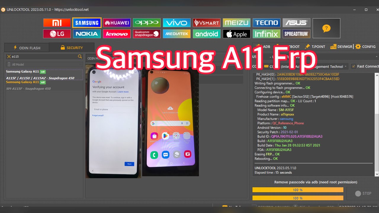 Samsung A11 Remove FRPសួស្តី បងប្អូនជាងទូរស័ព្ទទាំងអស់គ្នាErase Frp Via ...