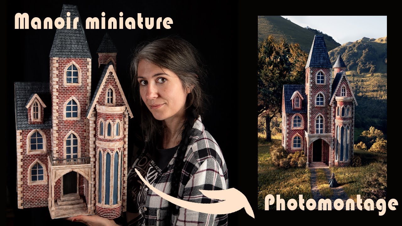 J'ai créé un manoir miniature pour un photomontage... je vous montre ...