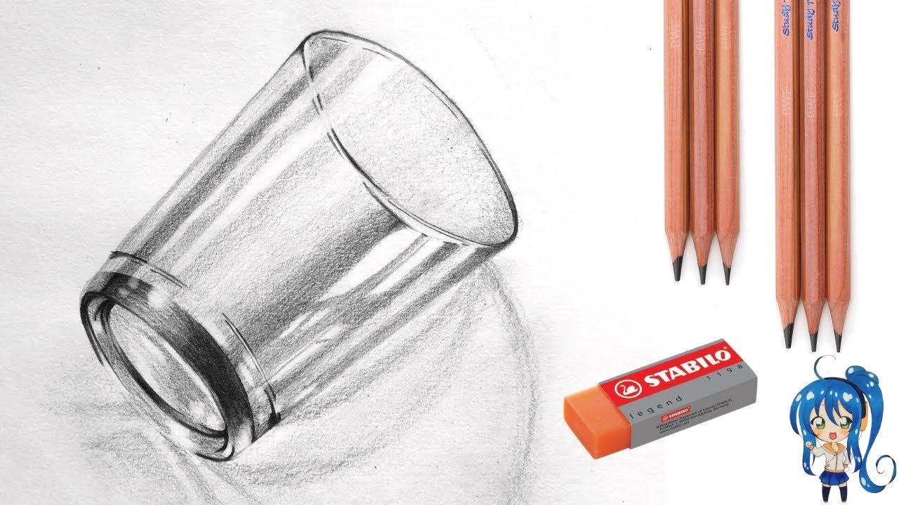 How To Draw A Realistic Glass Youtube