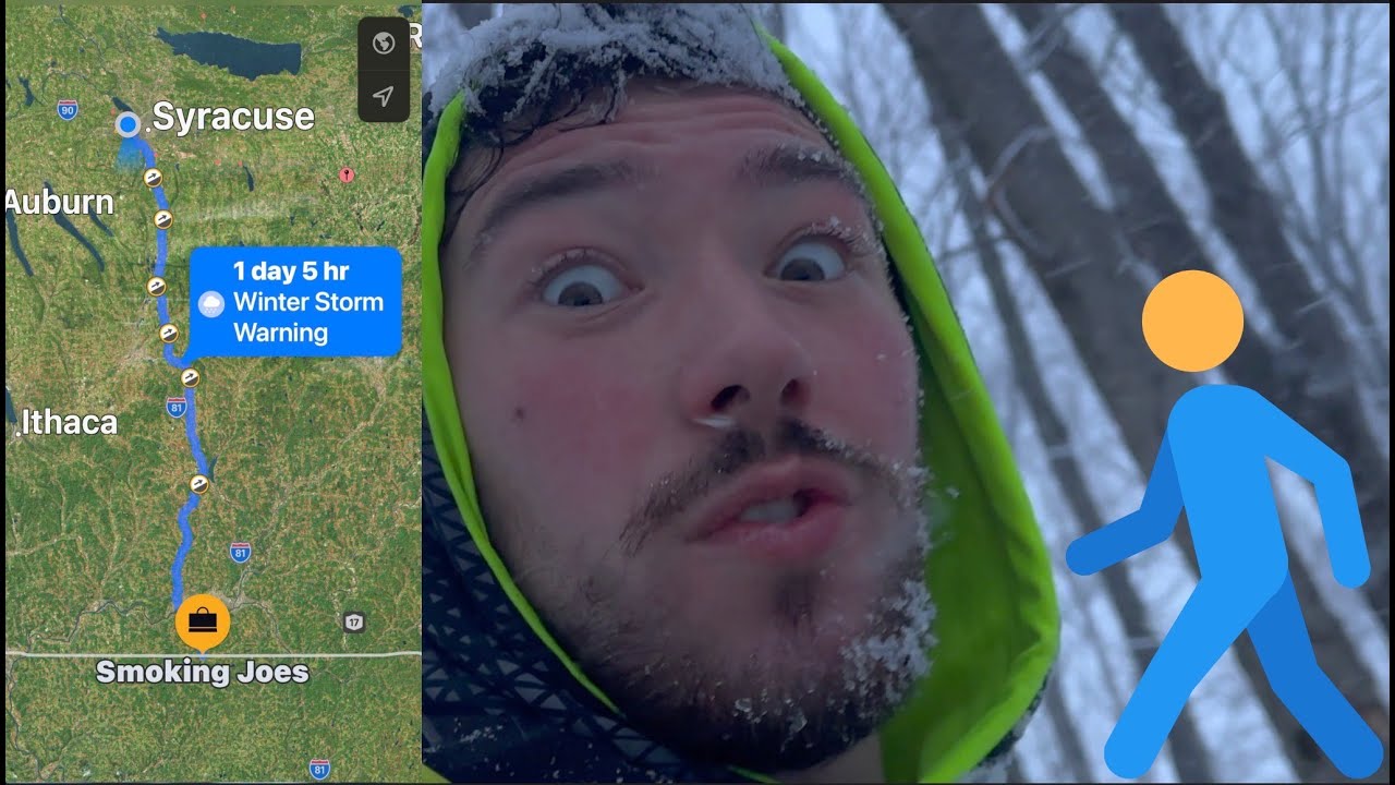 Walking From Syracuse NY To The Pennsylvania Border Challenge! - YouTube