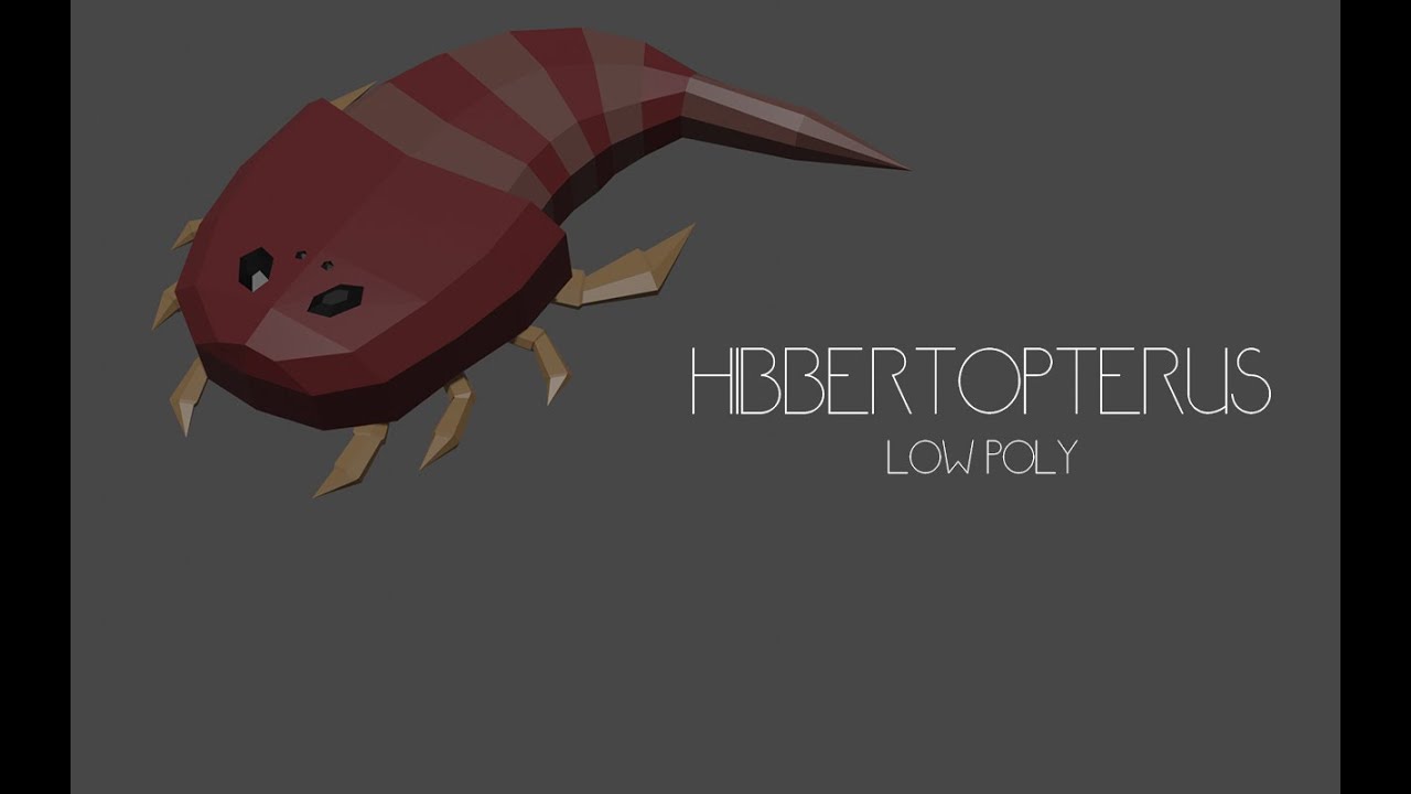 hibbertopterus - Low Poly Blender Paleoart - YouTube