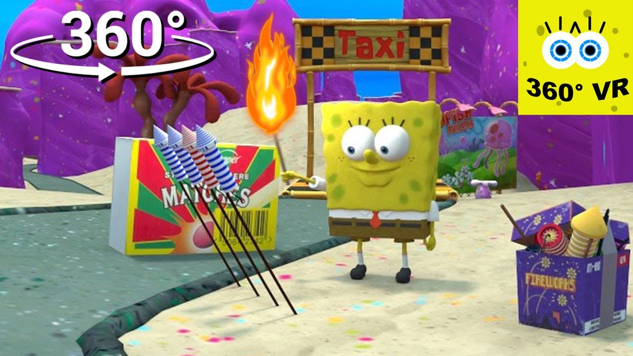 SpongeBob 360° VR | Fireworks fails - YouTube