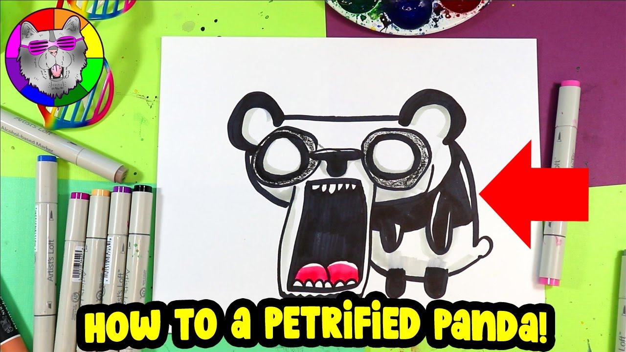 How to Draw a Petrified Panda for Kids!! - YouTube
