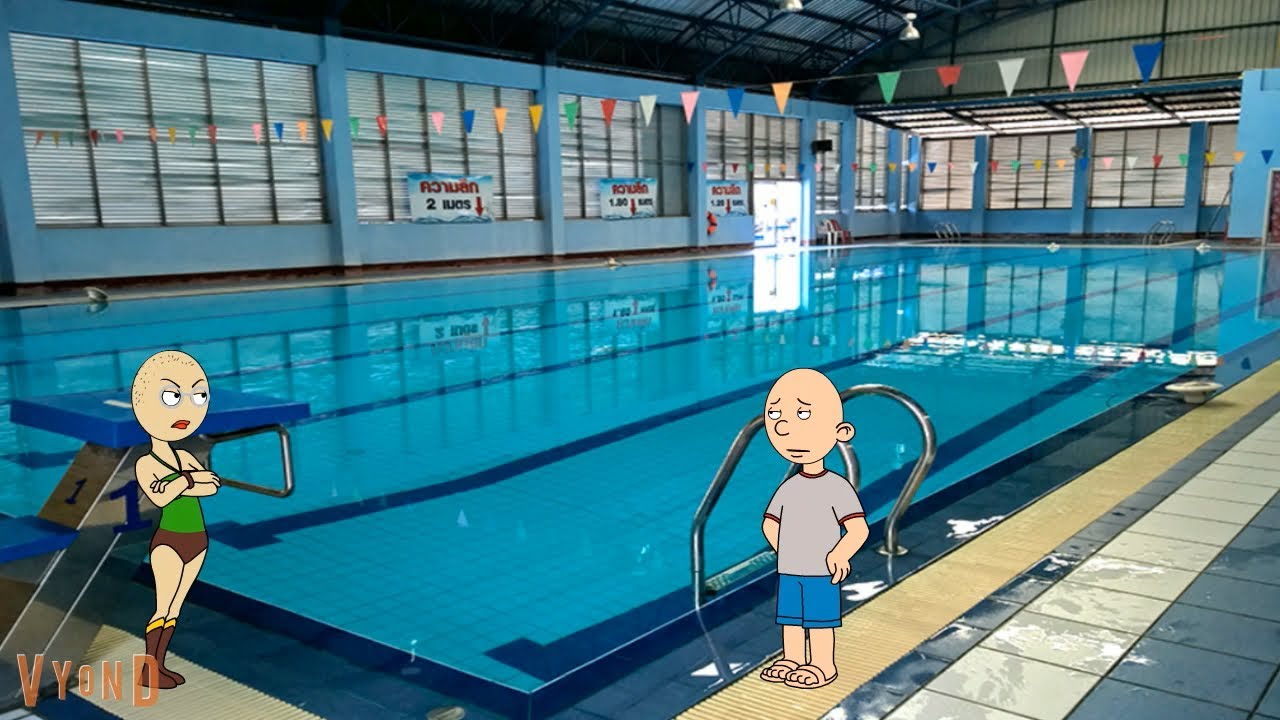 Classic Caillou Fails The Swimming Race / Grounded - YouTube