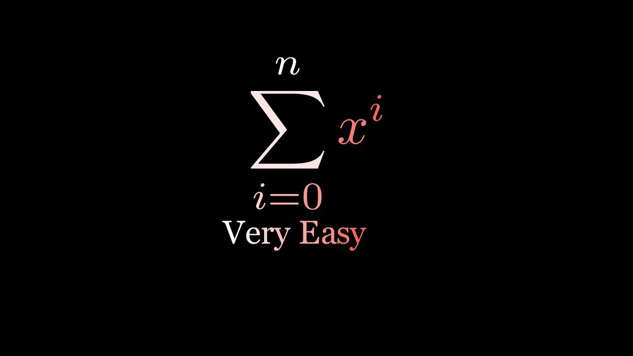 SIMPLE DEMONSTRATION of the SUM of Terms of a GEOMETRIC SERIES - YouTube