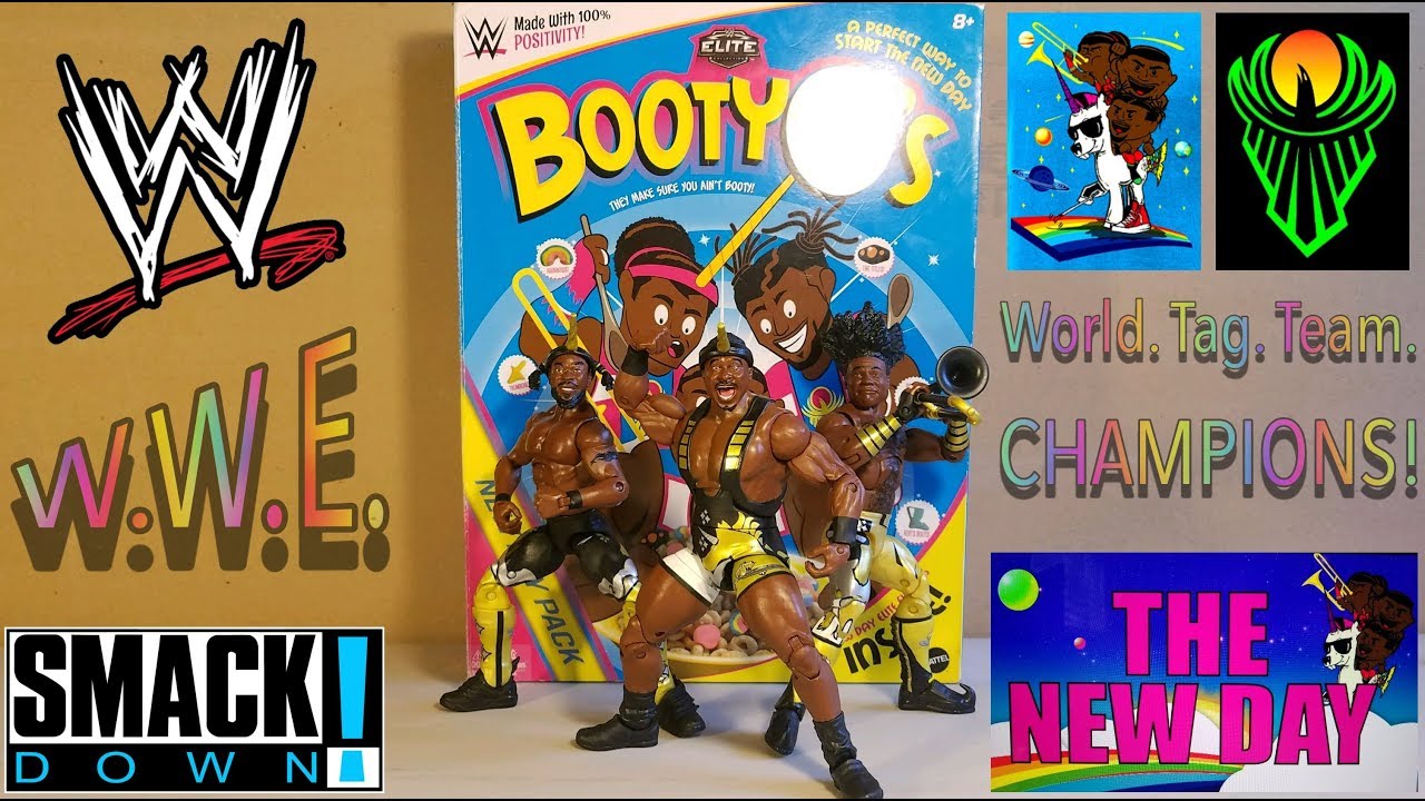 WWE New Day - Booty O's Cereal Box, featuring: Big E, Kofi Kingston and ...